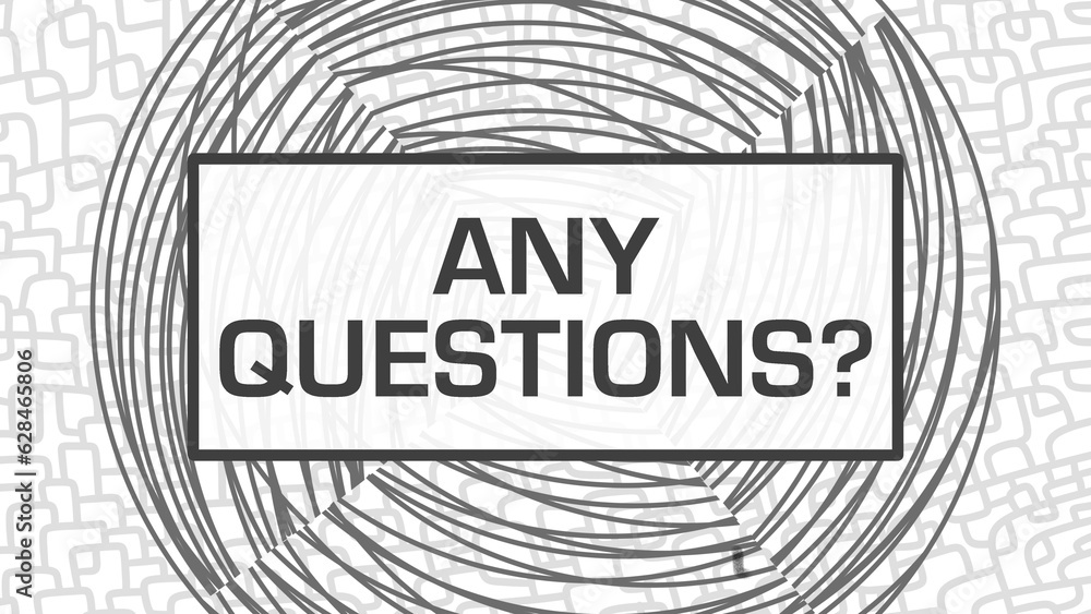 Any Questions Texture Circular Box Black White Text Stock Illustration ...