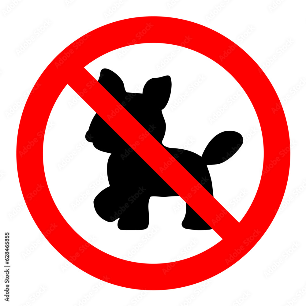 Dogs not allowed - do not enter sign with dog or cute puppy silhouette ...