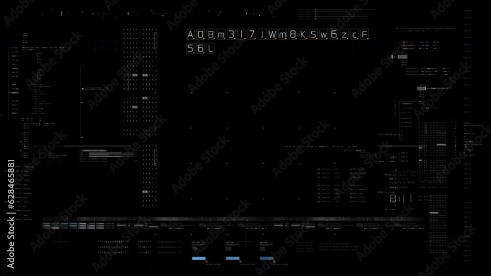 Advanced data matrix simulation UI with cutting-edge digital ...
