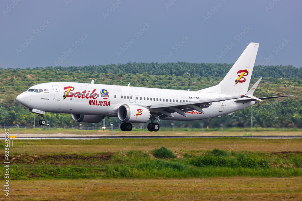 Batik Air Malaysia Boeing 737 MAX 8 airplane at Kuala Lumpur Airport in ...