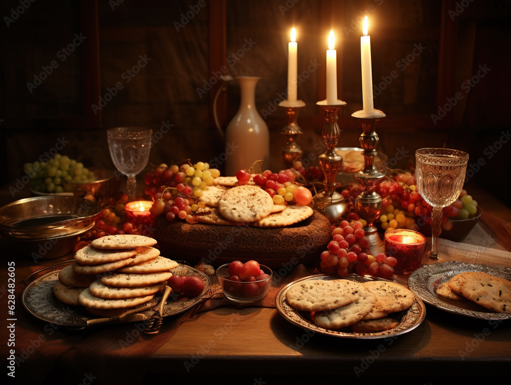 Seder Meal: An image depicting a traditional Seder meal, symbolizing ...