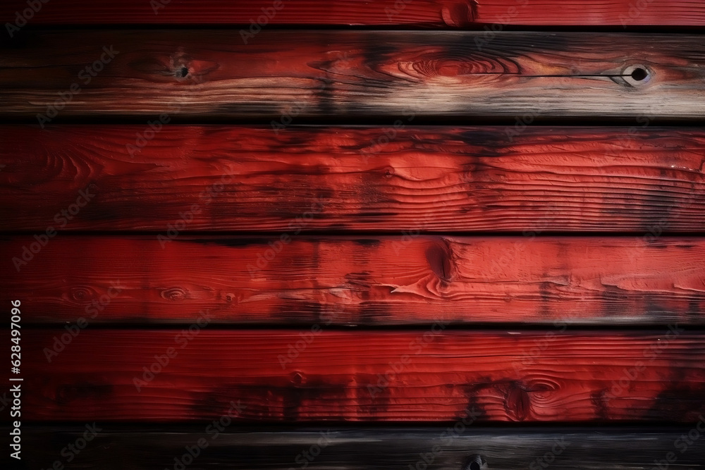 Red wooden plank background, wallpaper. Old grunge red textured wooden ...