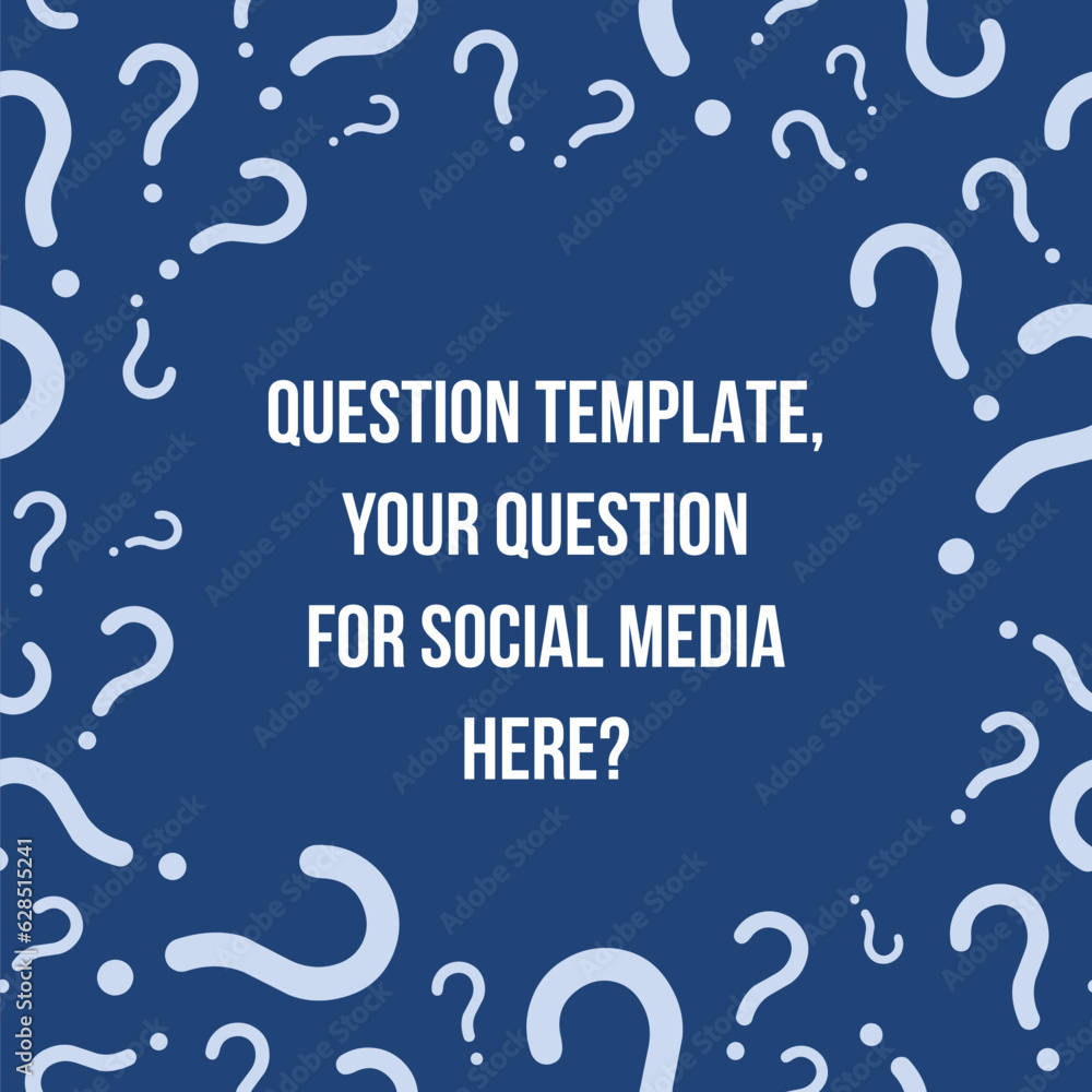 Social media template - question mark border Stock Vector | Adobe Stock