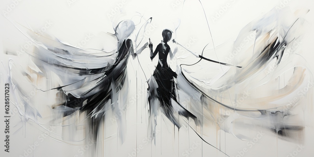 AI Generated. AI Generative. Geometric abstract shape dancing rhythm ...