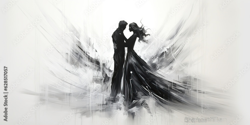 AI Generated. AI Generative. Geometric abstract shape dancing rhythm ...