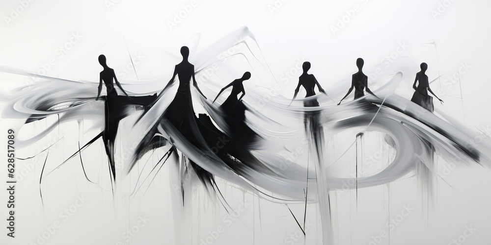 AI Generated. AI Generative. Geometric abstract shape dancing rhythm ...