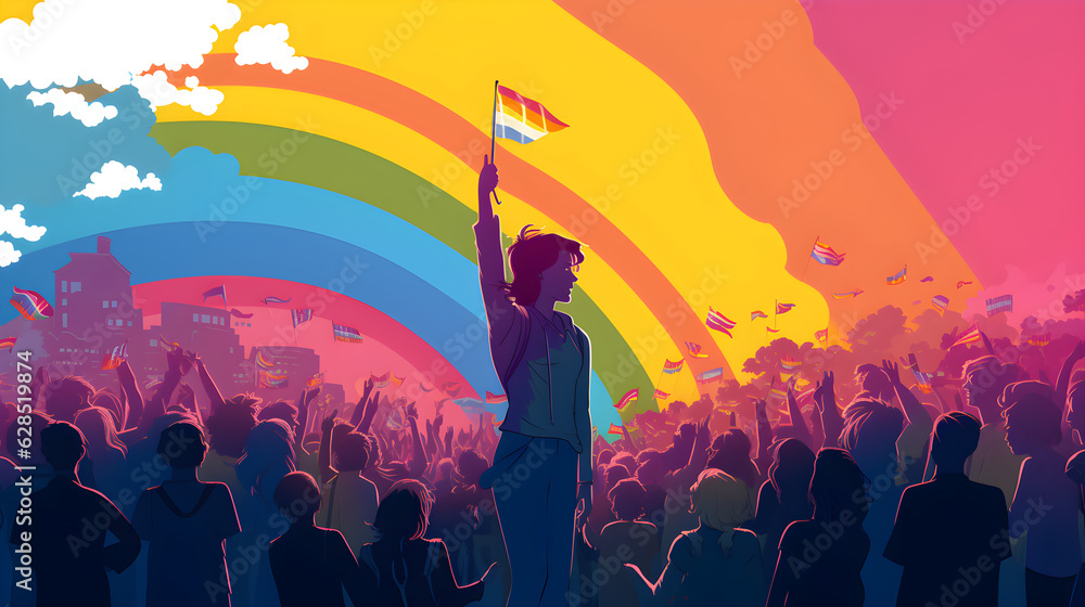 Celebrating Diversity Empowering Illustration Of LGBT People In celebrating-diversity-empowering-illustration-of-lgbt-people-in