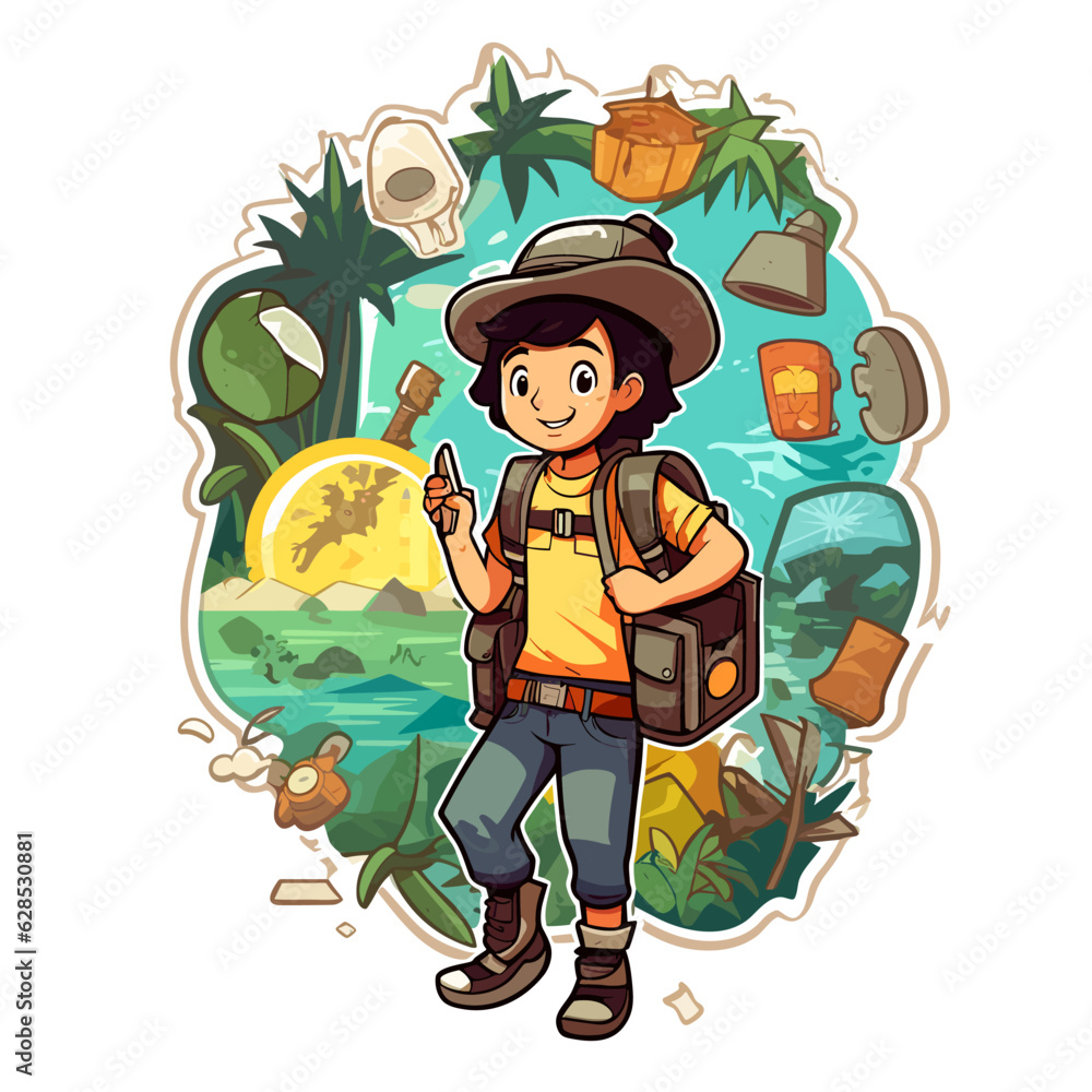 Trips to the countryside. Geocaching search for hidden treasures in ...