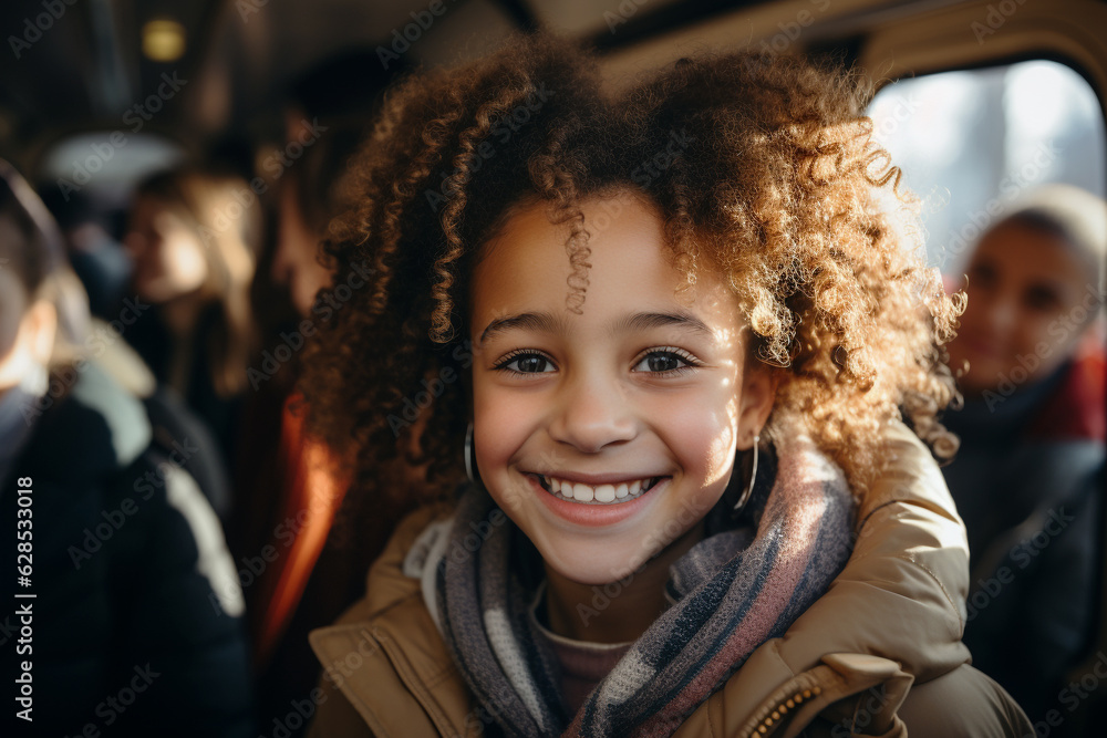 Multiracial pupils smiling, bonding outdoors in extra activities. Their ...