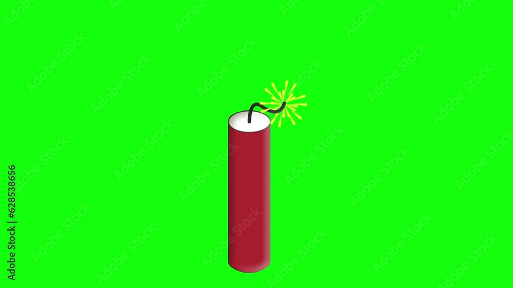 tnt bomb animated bomb light up bomb wick light up greenscreen Stock ...