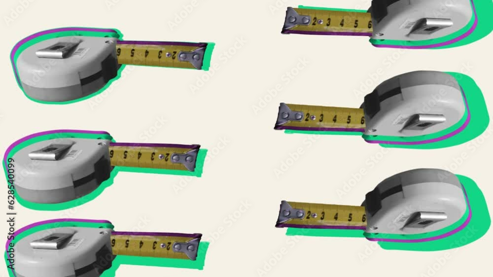 modern, trendy animation of meters for measuring a lot on the screen ...