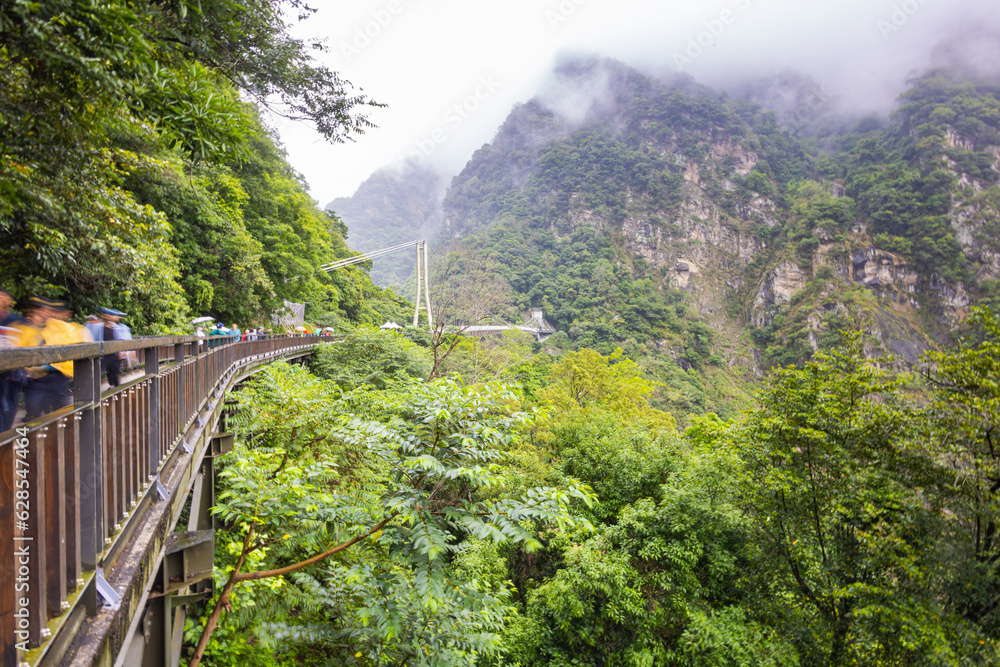 Blow Bay Suspension Bridge or Mountain Moon bridge. A impressive ...