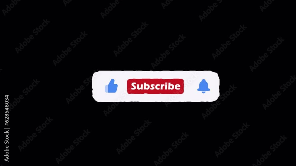 Dynamic animation of subscribe like button with transparent background ...