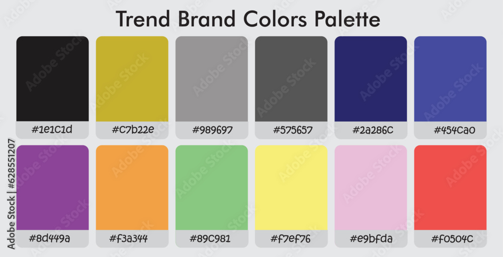 Trend Brand Colors Palette in RGB HEX. the color palette for fashion ...