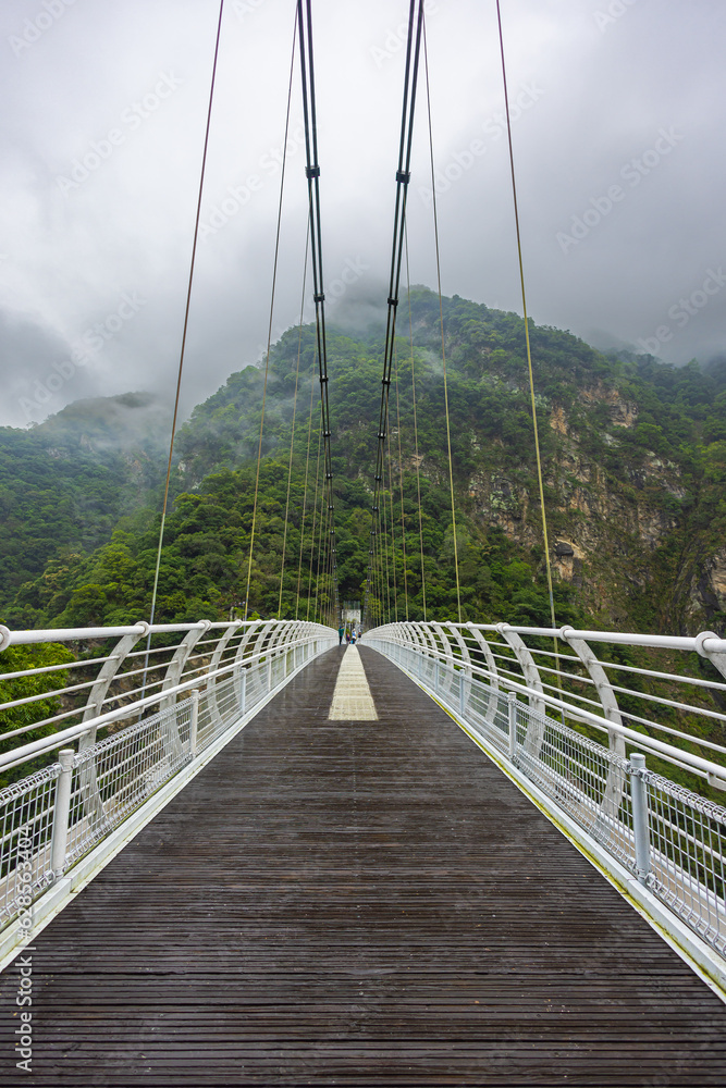 Blow Bay Suspension Bridge or Mountain Moon bridge. A impressive ...
