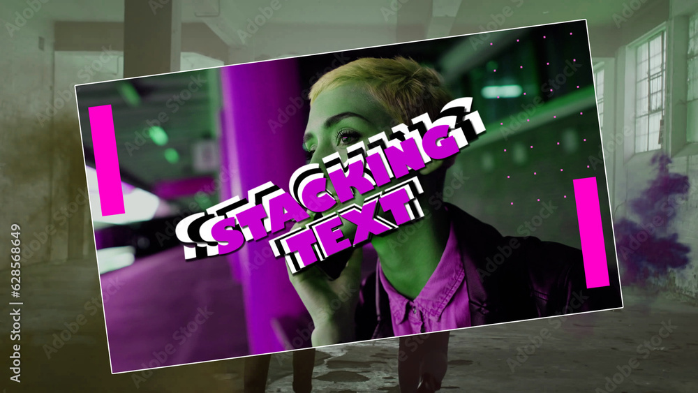 Stacking Text Slideshow Reveal Stock Template | Adobe Stock