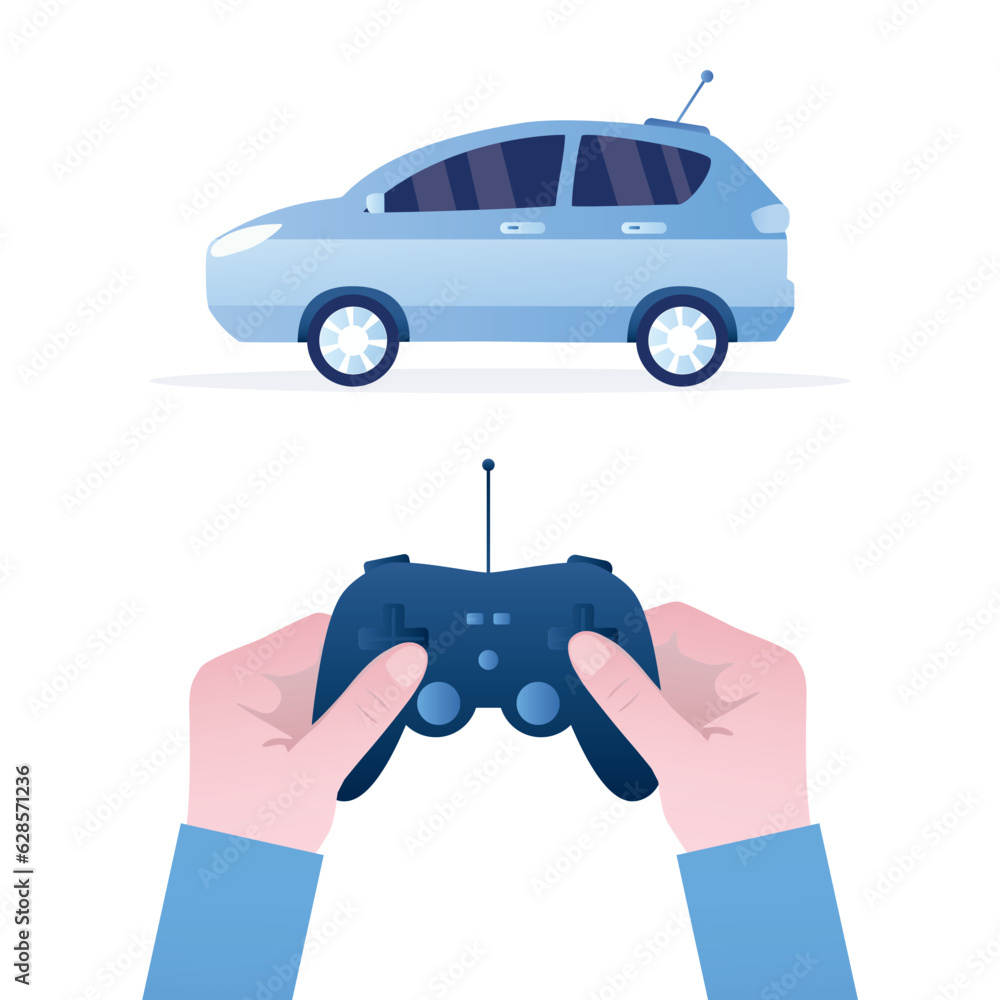 Remote controller for car and other devices. Modern electronic toy ...