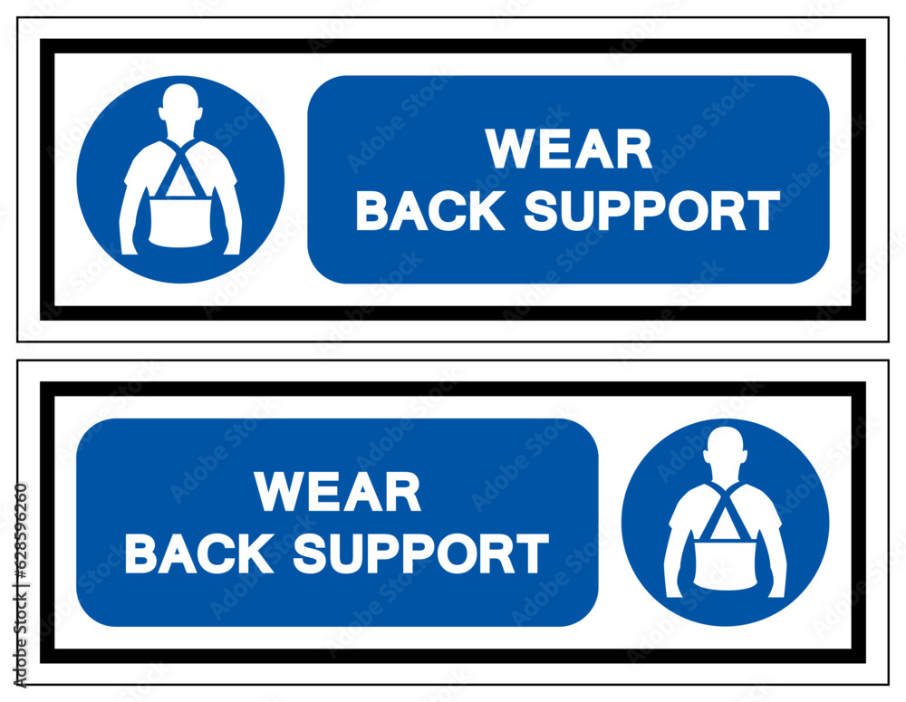 Wear Back Support Symbol Sign, Vector Illustration, Isolated On White ...