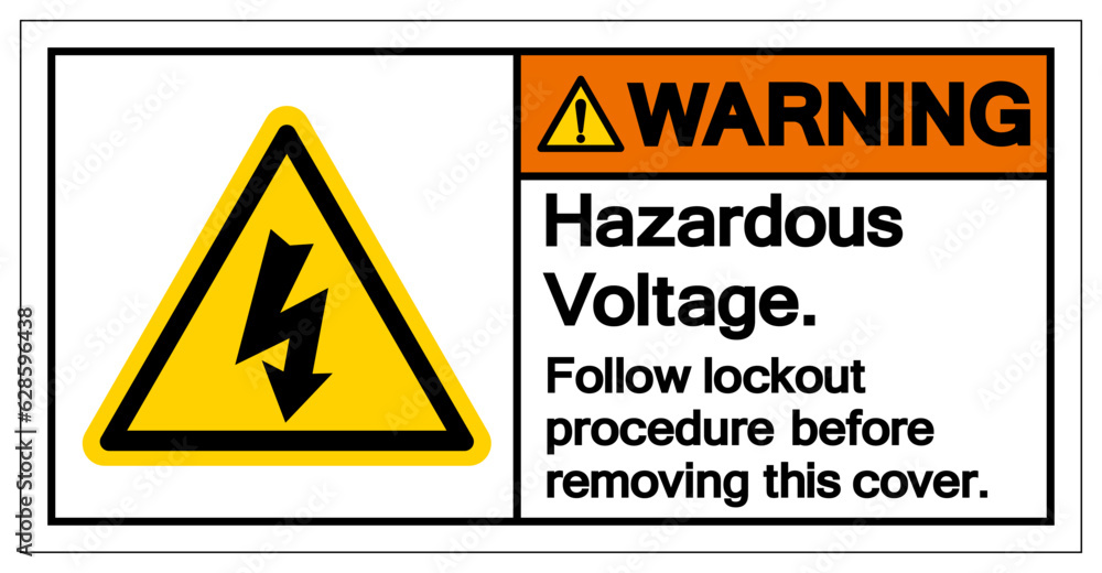 Warning Hazardous Voltage Symbol Sign, Vector Illustration, Isolated On ...