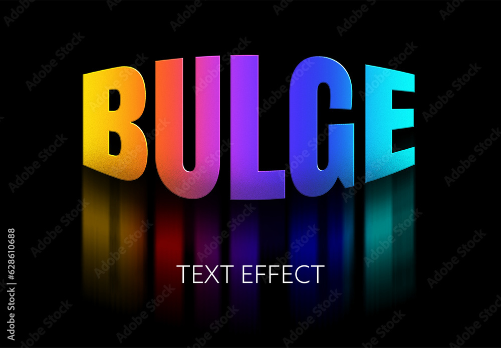 Bulge Text Effect Stock Template | Adobe Stock