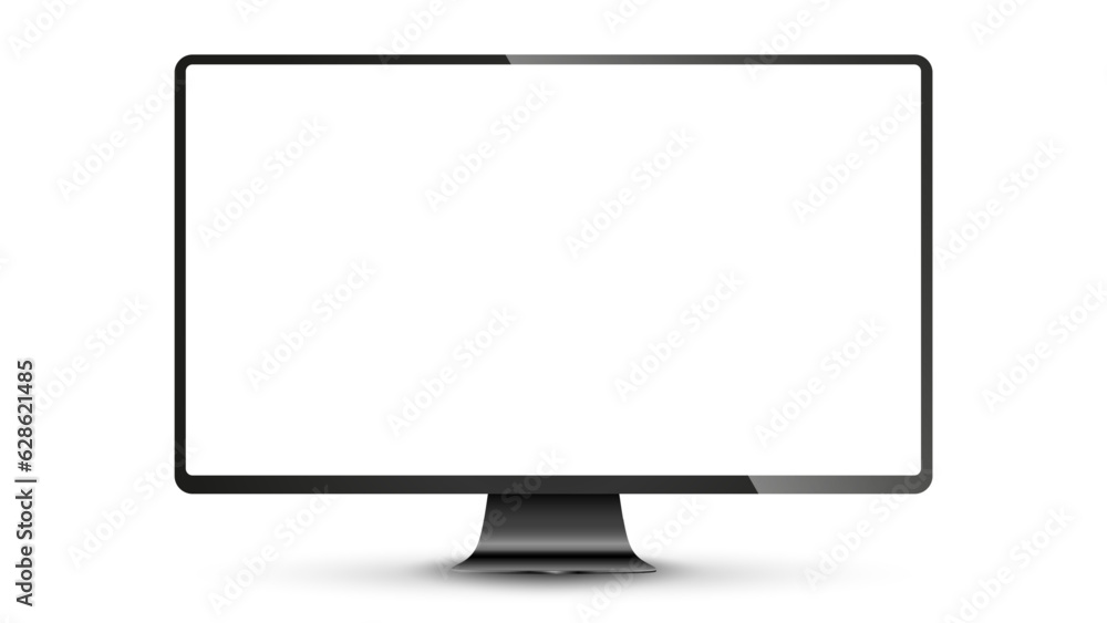 PNG Computer monitor display with empty screen isolated on transparent ...