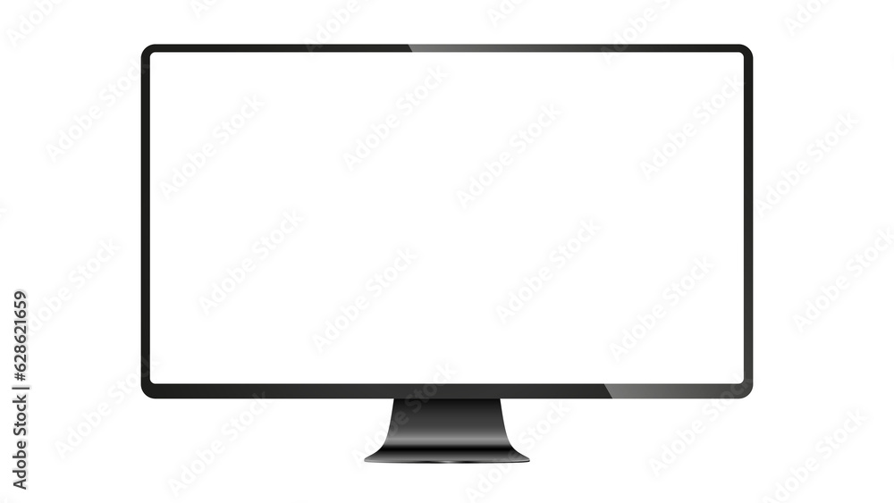 PNG Computer monitor display with empty screen isolated on transparent ...