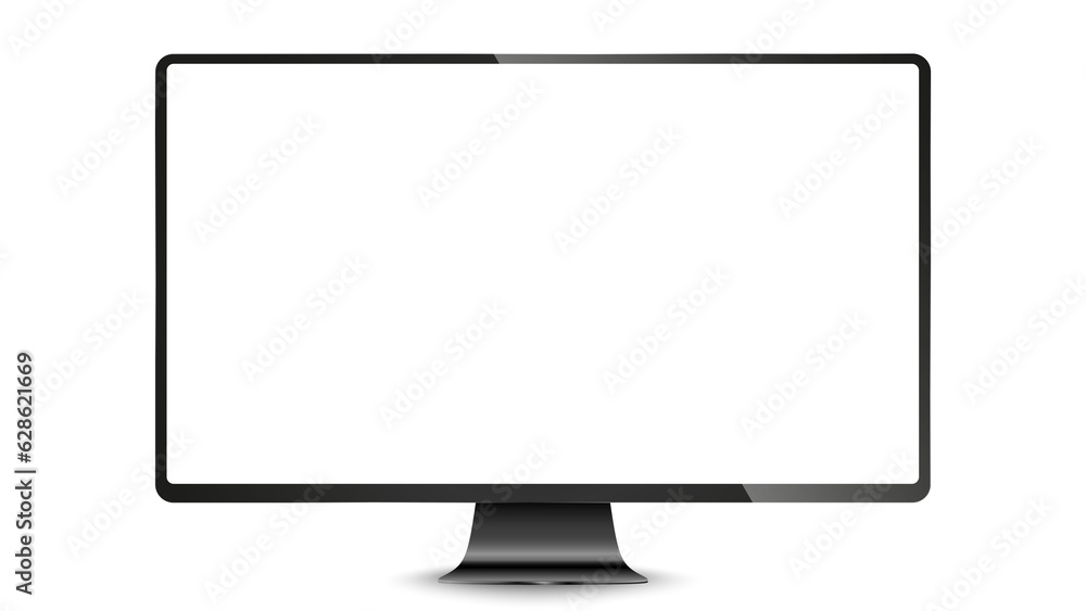 PNG Computer monitor display with empty screen isolated on transparent ...