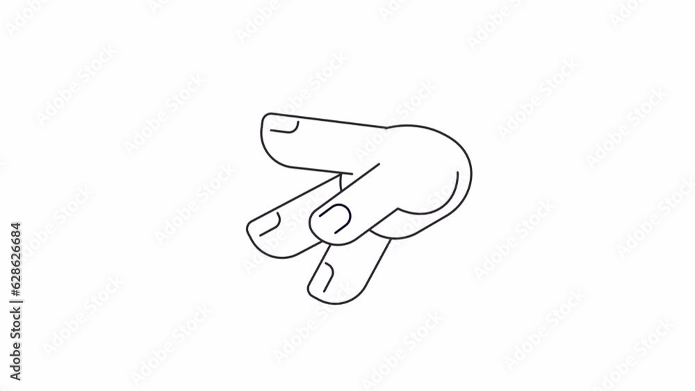 Right hand helping up bw 2D hand animation. Reaching out gesture ...