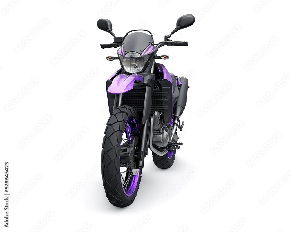 Japan, Tokyo. July 28, 2023. Violet Yamaha XT660R enduro motorcycle ...