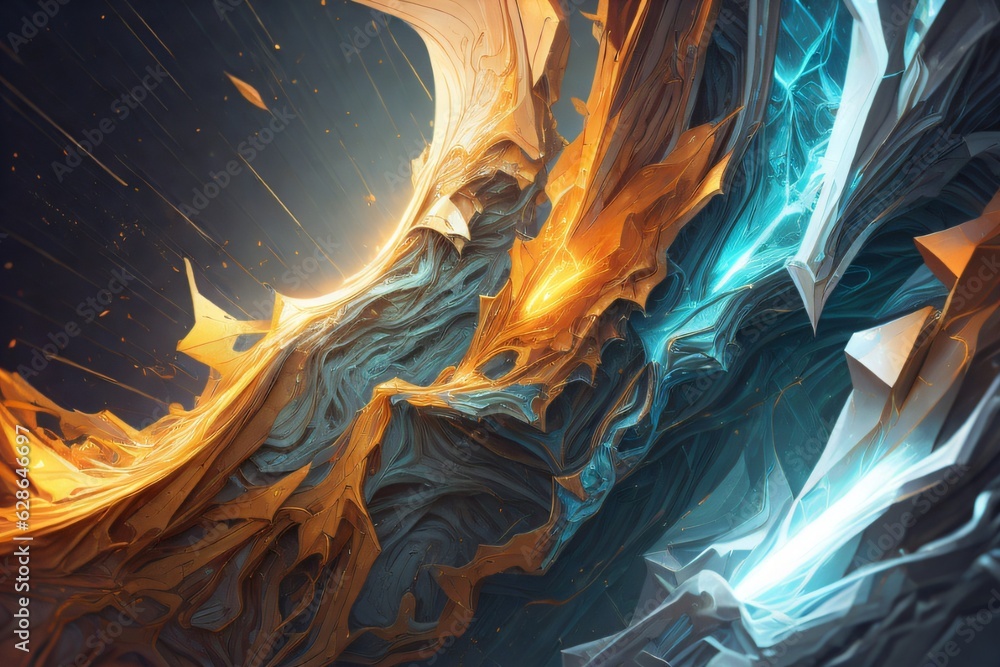 Visual representation of diverse shapes on a vibrant backdrop, symbolic ...