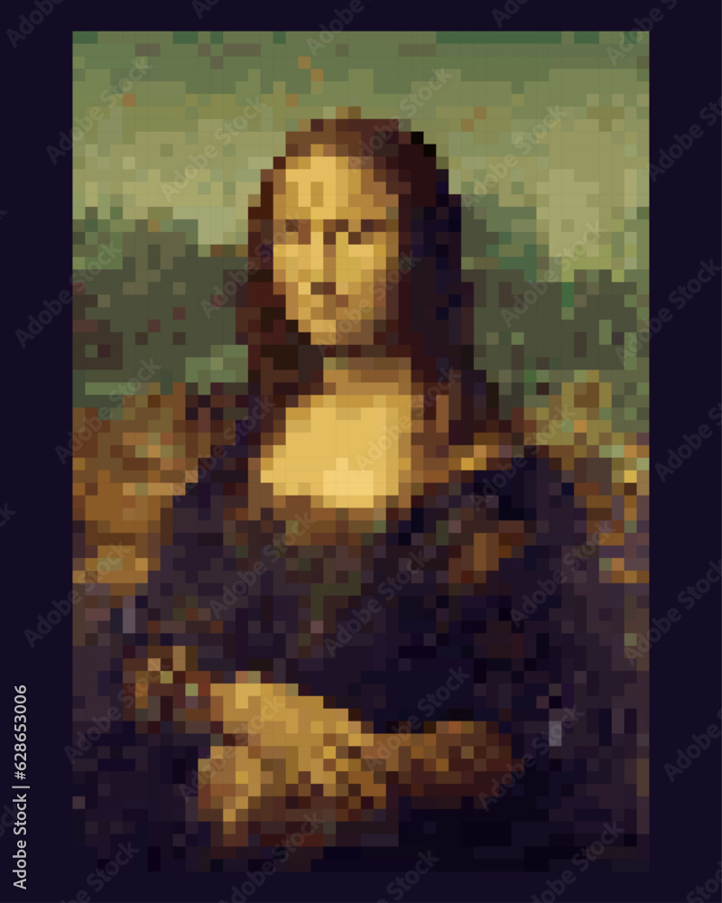 Premium Vector Mona Lisa Pixel Art – Eroppa