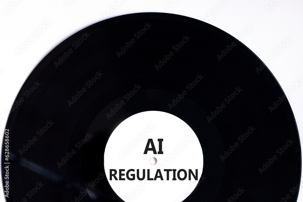AI regulation symbol. Concept words AI artificial intelligence ...