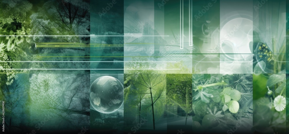 Ecological environment and energy concept in which technological ...