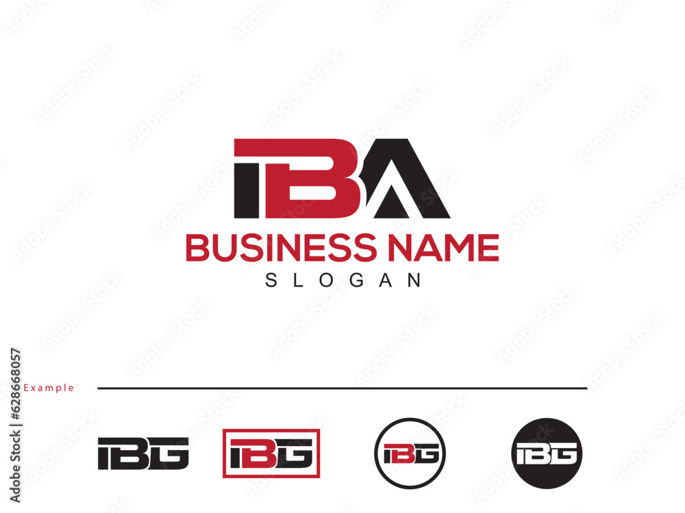 Vetor de Beautiful IBA Business Logo, Initial Vector iba ib Logo Letter ...