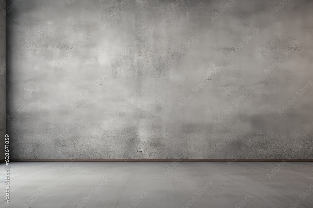 This is a background texture of a concrete wall in a grey cement room ...