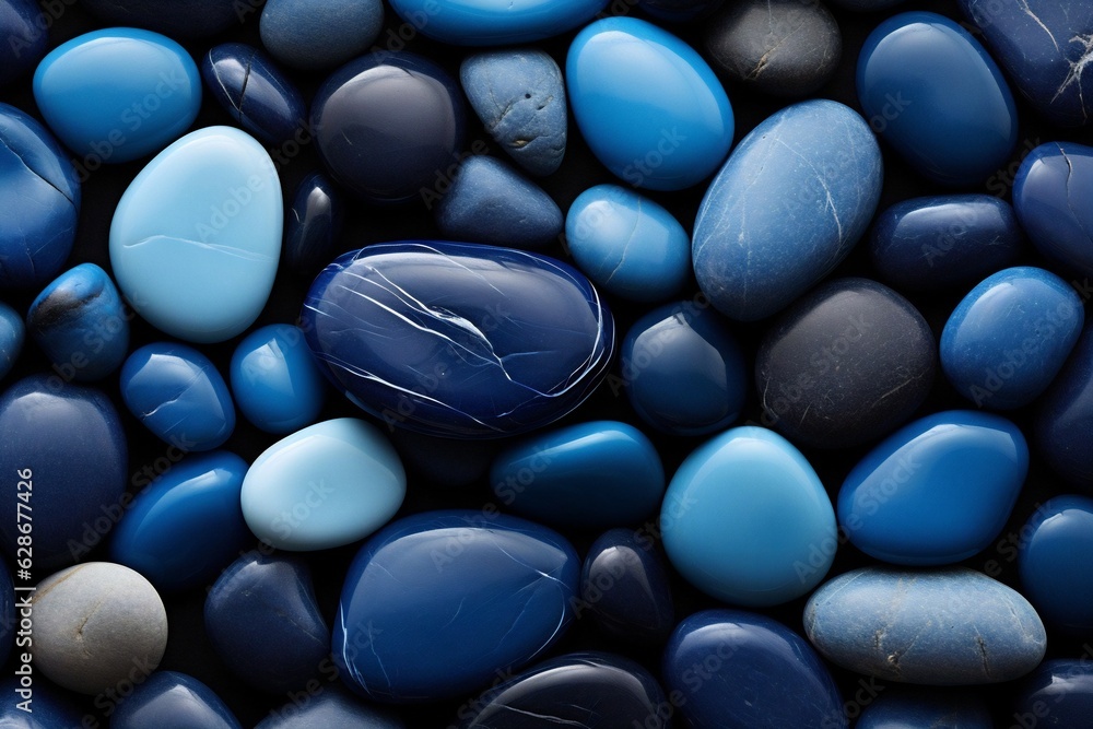 Generative AI : Smooth round pebbles texture background. Pebble sea ...