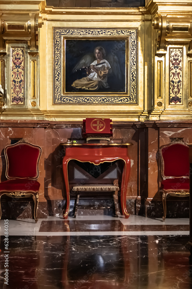 Interior of Church of the Convent of San Jose (built in 1636) belonged ...