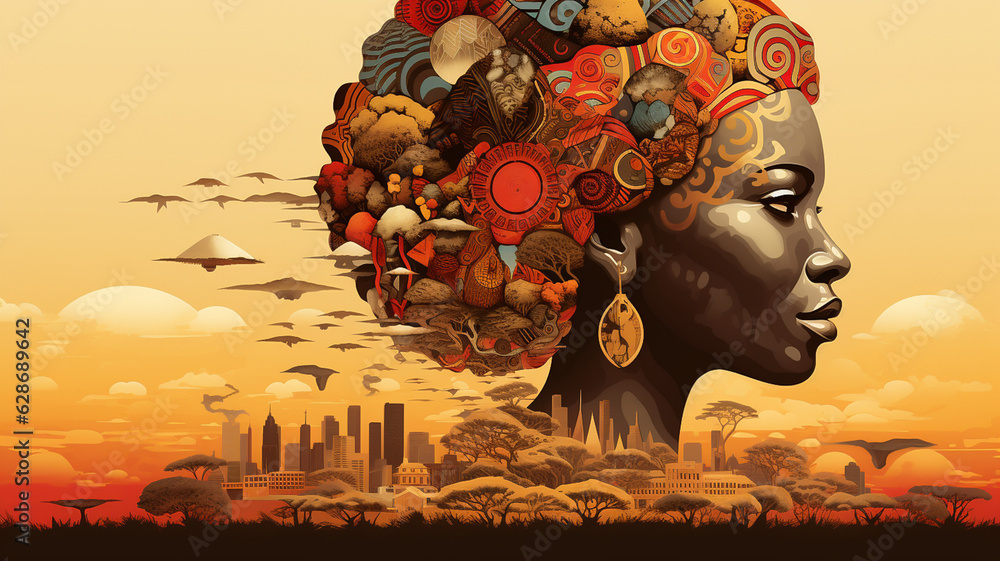 African culture background banner or illustration poster Stock ...