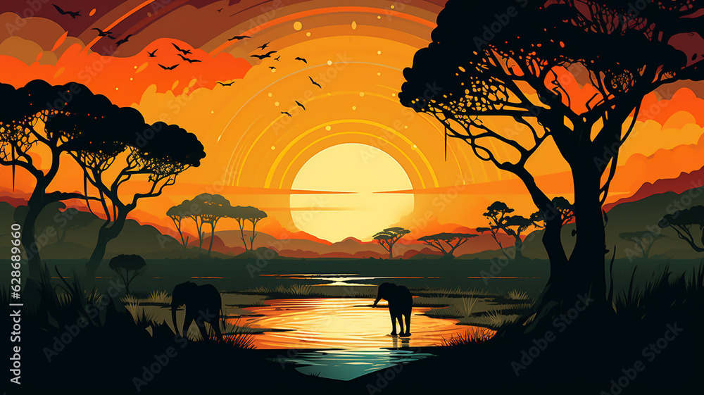 African culture background banner or illustration poster Stock ...