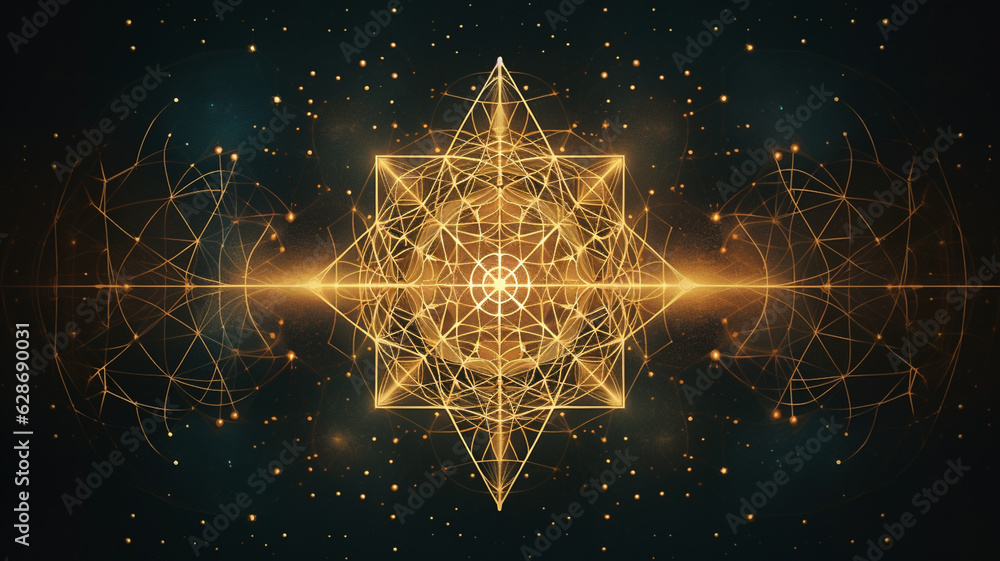 Sacred geometry colorful mandala symmetry pattern,background banner ...