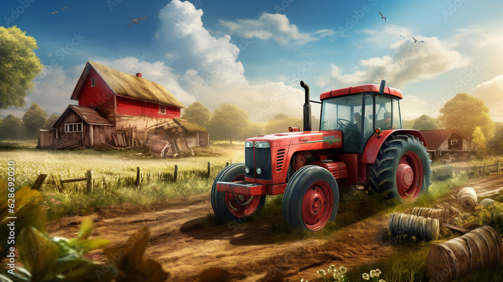 World farming and agriculture day, illustration concept of sustainable ...