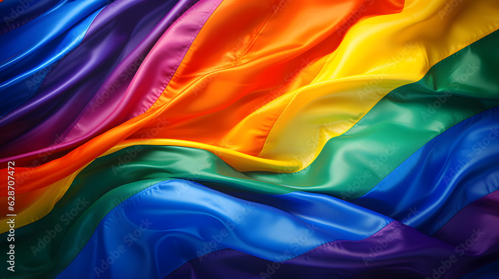 LGBTQIA+ flag, lesbian, gay, bisexual, transgender, queer or ...