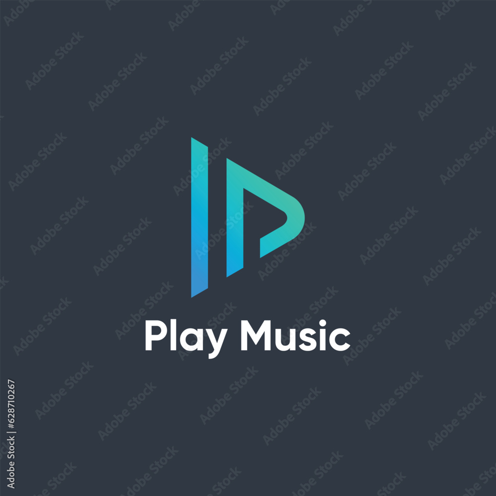 Simple Music Logo design vector modern and creative Stock Vector ...