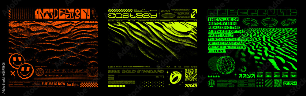 Poster Techno album cover, The combination of the concepts of ...