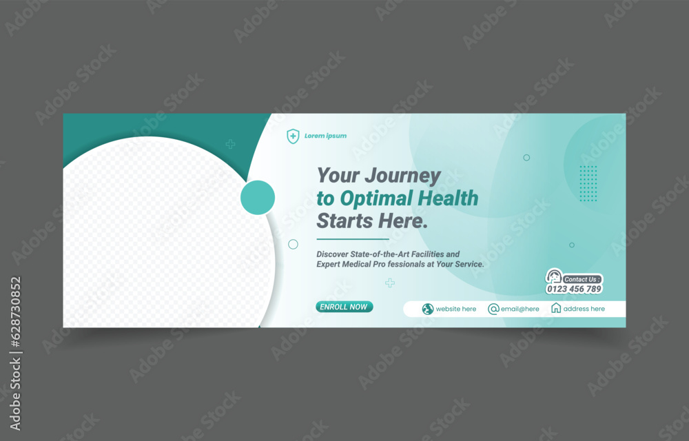 healthcare medical theme linkedin cover social media banner Stock ...