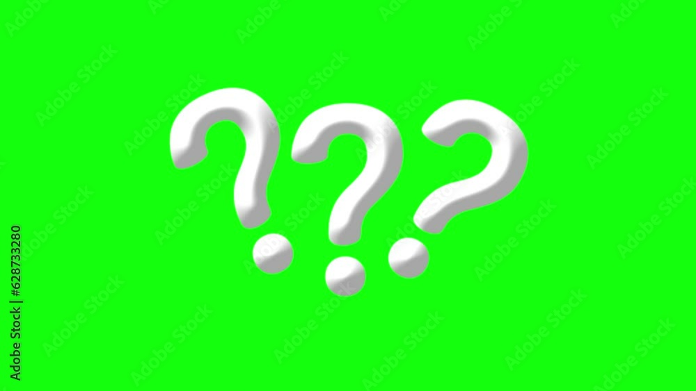 question mark, curious asking confused icon symbol greenscreen ...