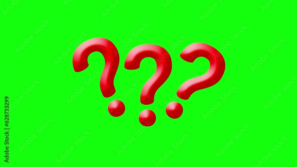 question mark, curious asking confused icon symbol greenscreen ...