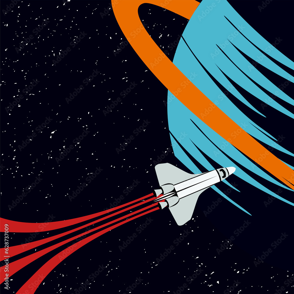 Digital png illustration of space shuttle in space on transparent ...