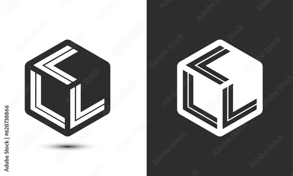 L letter logo design with illustrator cube logo, vector logo modern ...