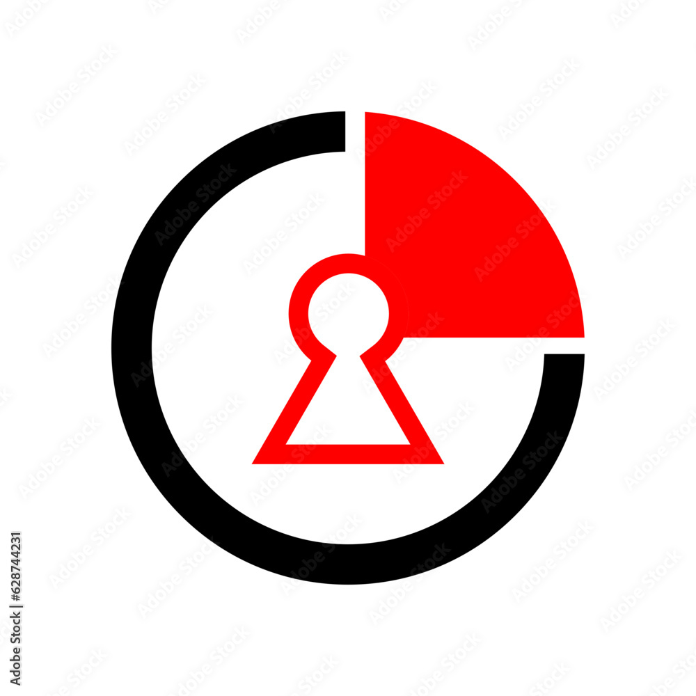 Gold Letter C Shield with Keyhole inside. Security Logo Protection ...